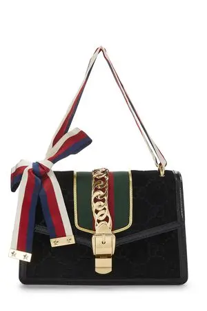 Gucci Gg Velvet Sylvie Shoulder Bag