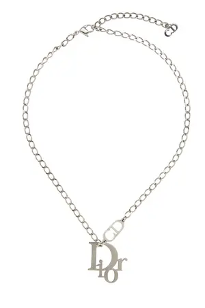 Dior Logo Necklace - Silver