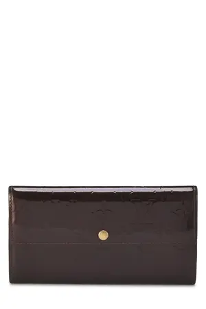 LOUIS VUITTON Monogram Vernis Sarah Wallet - Purple