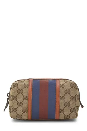 Gucci Original Gg Canvas Cosmetic Pouch - Orange