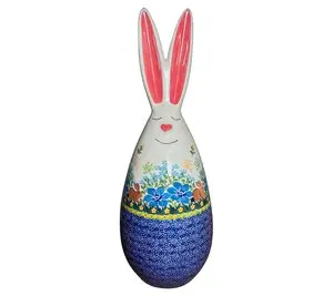 LIDIA'S POLISH POTTERY Xl Bunny Figurine - One-color