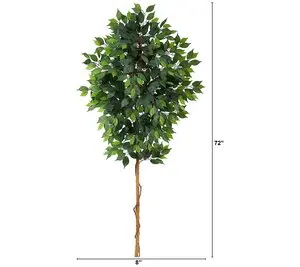 NEARLY NATURAL 6' Ficus Artificial Tree