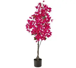 NEARLY NATURAL 4' Bougainvillea Artificial Tree - One-color