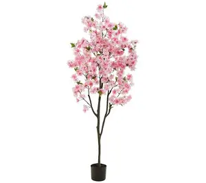 NEARLY NATURAL 6' Cherry Blossom Tree - One-color