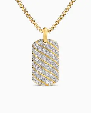 David Yurman Sculpted Cable Tag - Diamond