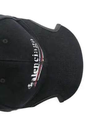 Balenciaga Political Stencil Baseball Cap - Black | Editorialist