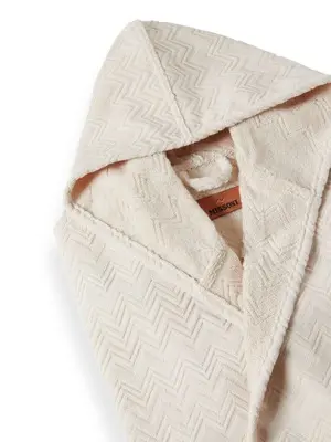 Missoni Hooded Cotton Bathrobe - Neutrals