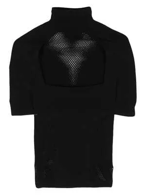 Off-White Open-knit High Neck Top
