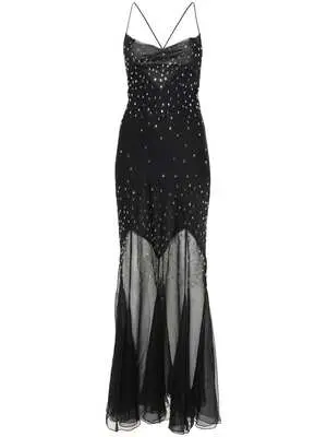 Rabanne Crystal-embellished Long Dress