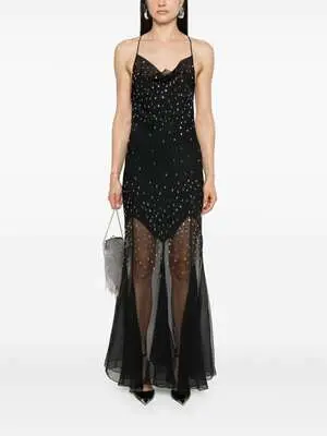 Rabanne Crystal-embellished Long Dress