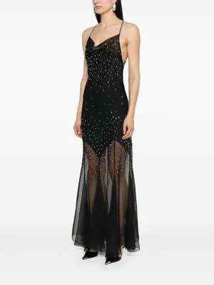 Rabanne Crystal-embellished Long Dress