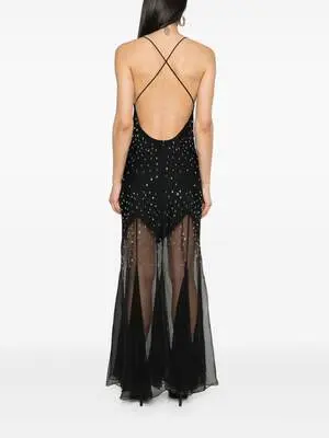 Rabanne Crystal-embellished Long Dress