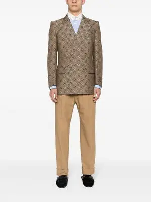 Gucci Double G Embroidered Tailored Trousers