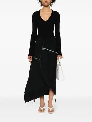 COURREGES Logo-appliqué Ribbed Jumper