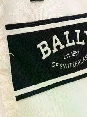 Bally Embroidered-logo Canvas Tote Bag