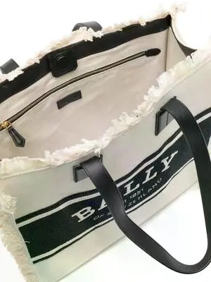 Bally Embroidered-logo Canvas Tote Bag