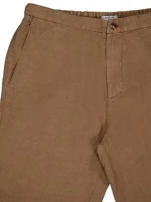 Boglioli Straight-leg Linen Trousers - Brown