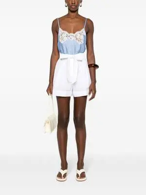 Pinko Pleated Turn-up Shorts