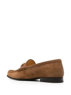 Brunello Cucinelli Horsebit Detail Suede Loafers