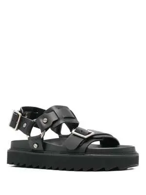 Acne Studios Buckle-fastening Leather Sandals - Black