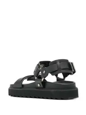 Acne Studios Buckle-fastening Leather Sandals - Black