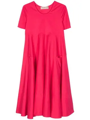 BLANCA VITA Arabide Poplin Midi Dress - Pink
