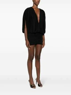 Saint Laurent Draped Mini Dress