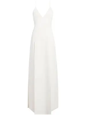 Khaite Nonya Open-back Maxi Dress - White