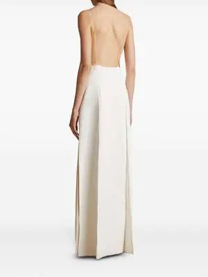 Khaite Nonya Open-back Maxi Dress - White