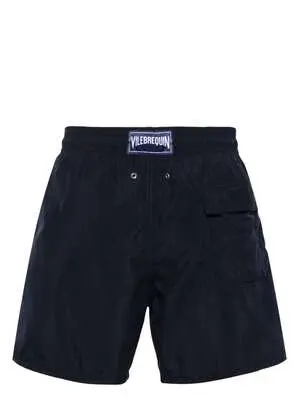 Vilebrequin Drawstring Swim Shorts With Logo Patch - Blue