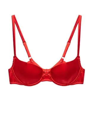 FLEUR DU MAL Luxe Seamless Balconette Bra - Red