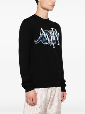 Amiri Logo Jacquard Wool-blend Jumper