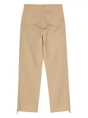 RANRA Slub-texture Straight Trousers - Neutrals