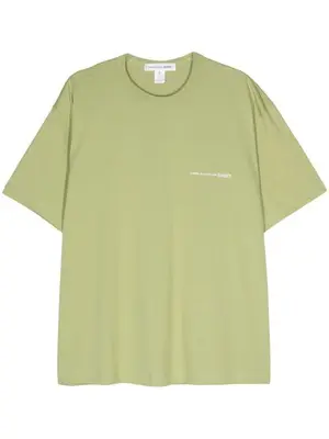 Comme Des Garçons Logo-print Cotton T-shirt - Green