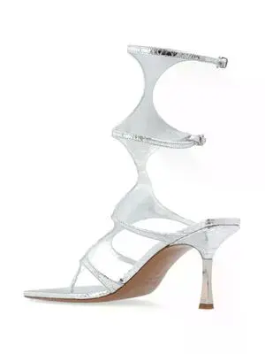 Paris Texas Uma 75mm Gladiator Sandals - Silver