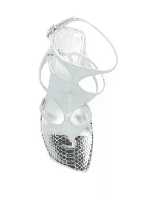 Paris Texas Uma 75mm Gladiator Sandals - Silver