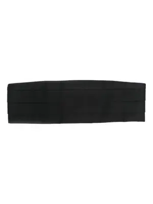 Stella McCartney Pleated Satin Belt - Black