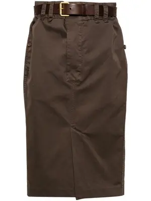 Saint Laurent Cotton Midi Skirt