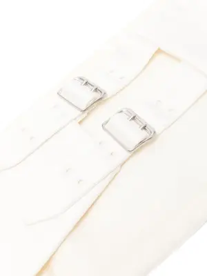 Stella McCartney Pleated Satin Belt - Neutrals