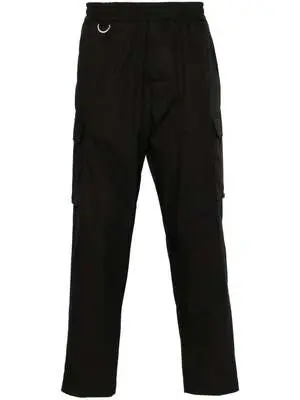 LOW BRAND Tapered Cropped Trousers - Black