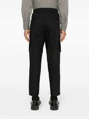 LOW BRAND Tapered Cropped Trousers - Black