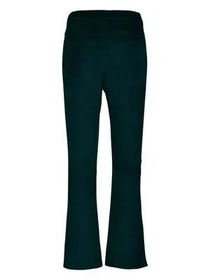 PAULA High-rise Flared Suede Pants - Green
