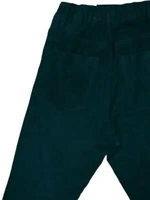 PAULA High-rise Flared Suede Pants - Green