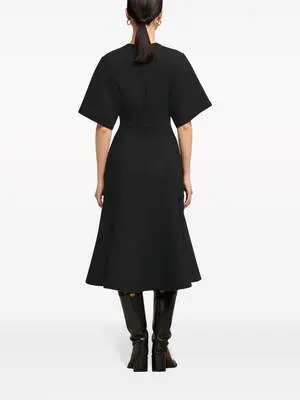 AMI Paris A-line Virgin Wool Midi Dress