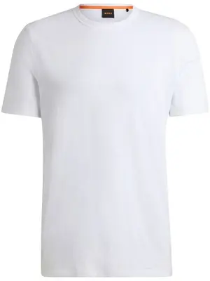 BOSS Cotton Jersey T-shirt With Logo Detail - White