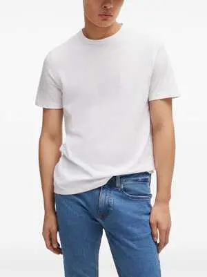 BOSS Cotton Jersey T-shirt With Logo Detail - White
