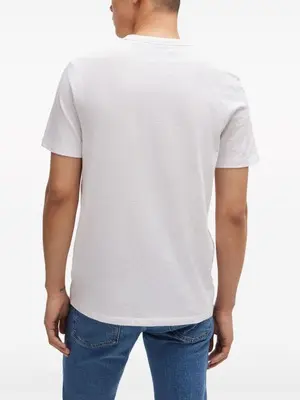 BOSS Cotton Jersey T-shirt With Logo Detail - White