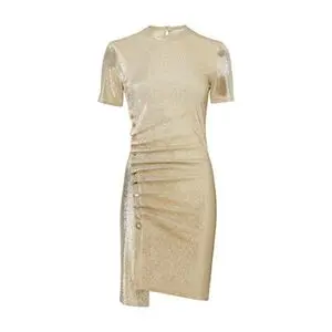 Rabanne Rabanne Asymmetric Mini Dress - Beige