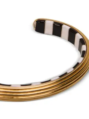 AMI Paris Enamel-detail Cuff Bracelet