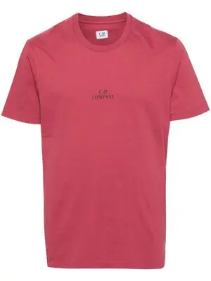 C.P. COMPANY Logo-print Cotton T-shirt - Red